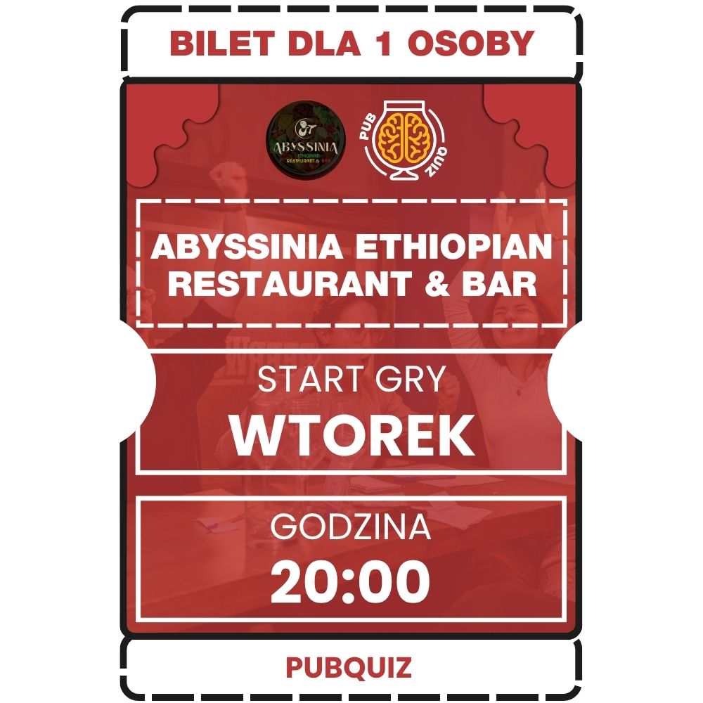 Abyssinia Ethiopian Restaurant & Bar - PubQuiz